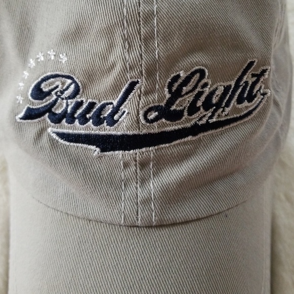 Accessories | Bud Light Ball Cap Patch Stitched Velcro Strap | Poshmark